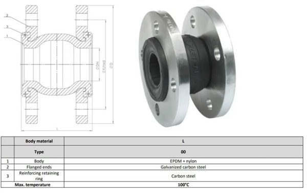 Khớp nối mềm cao su MB DN350 - 0962 334255